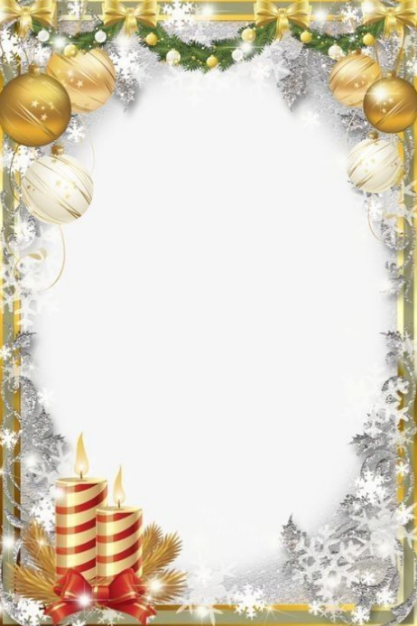 Elegant gold and silver Christmas border Template | PosterMyWall