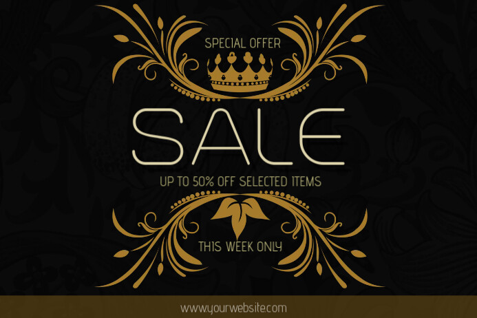 elegant gold landscape sale poster template | PosterMyWall