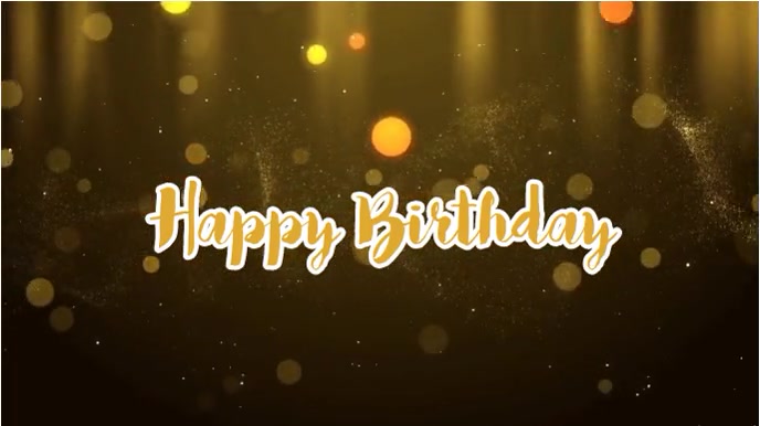 Elegant golden birthday party video Template | PosterMyWall