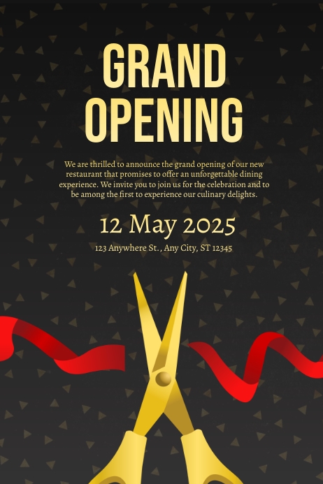 Elegant Grand Opening Poster Template | PosterMyWall