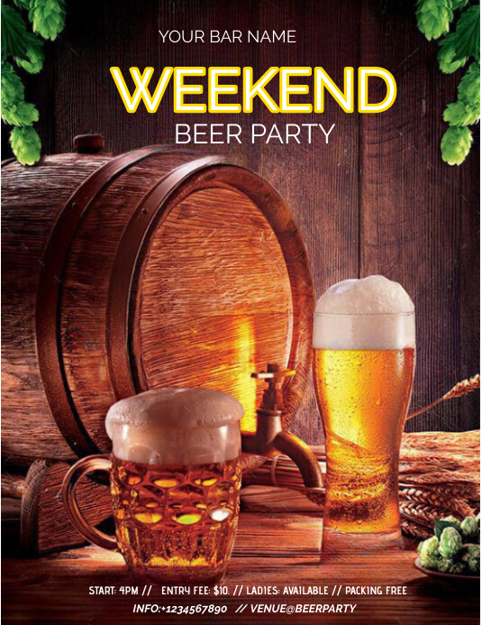 ELEGANT HAPPY HOUR Template | PosterMyWall