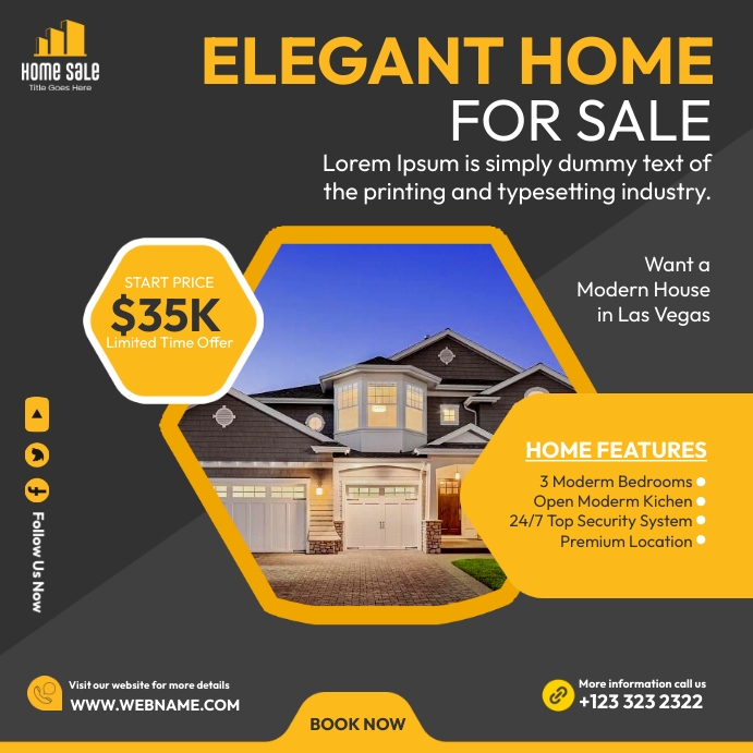 Elegant Home Discount Template | PosterMyWall