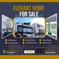 Elegant Home For Sale Template | PosterMyWall