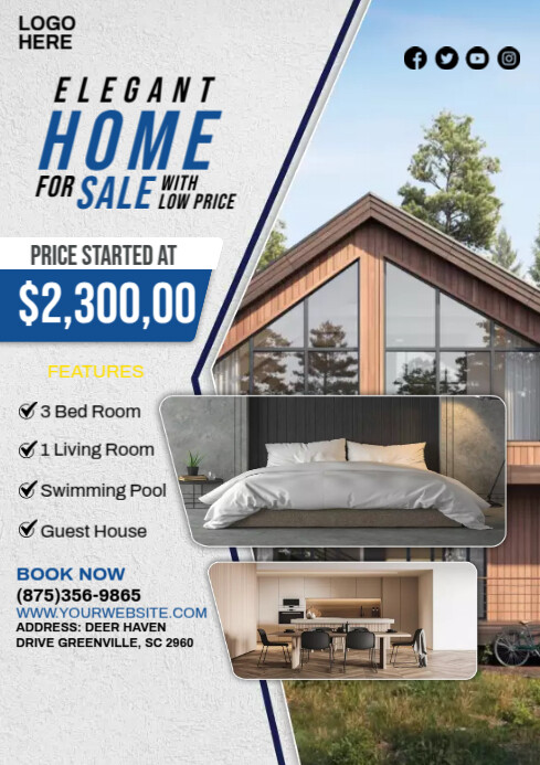 Plantilla de Elegant Home For Sale Ads | PosterMyWall