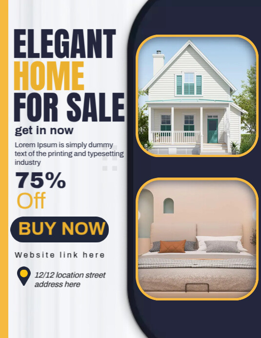 Elegant Home Sale Template | PosterMyWall