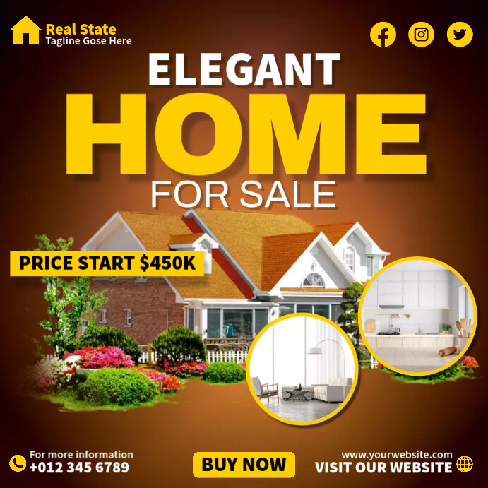 Plantilla de Elegant Home Sale | PosterMyWall