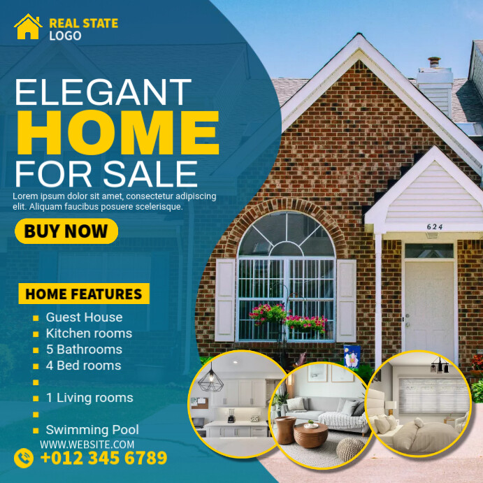 Elegant Home Sale Template | PosterMyWall