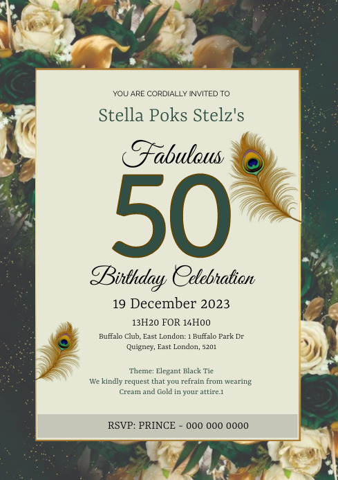 ELEGANT INVITATION Template | PosterMyWall