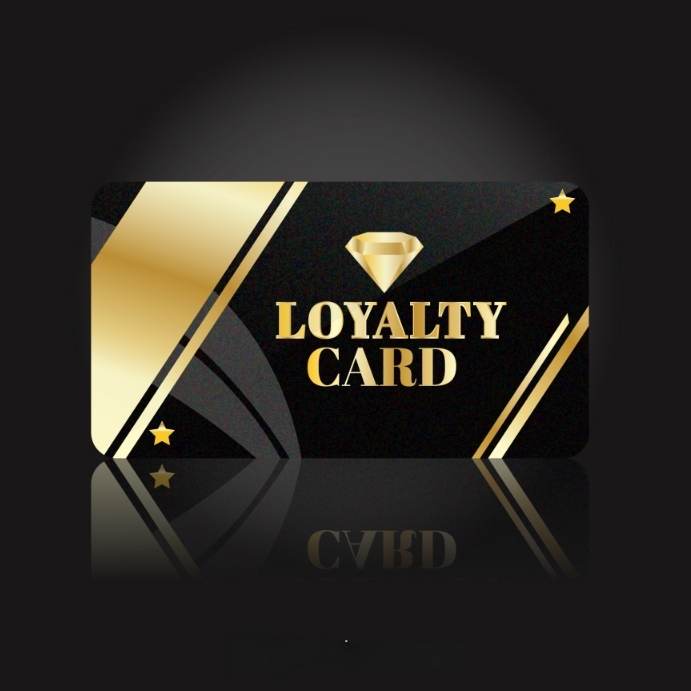 Copy of elegant loyalty card template with golden sty | PosterMyWall