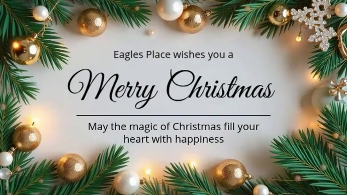 Elegant Merry Christmas Wishes Template | Holiday Greeting Design ...