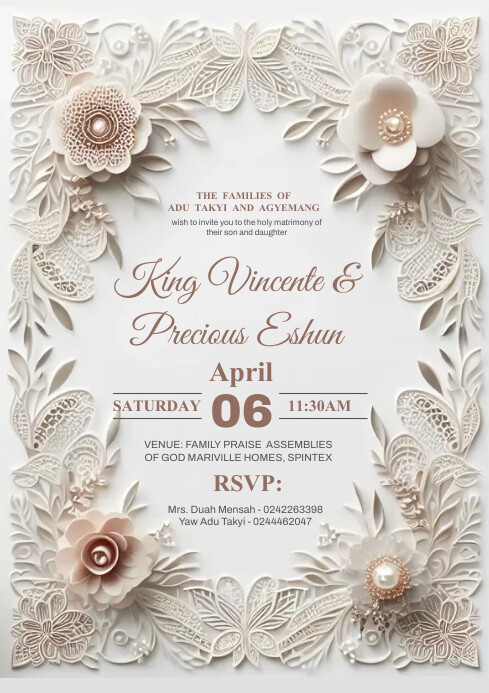 Elegant Modern Wedding Invitation Template | PosterMyWall