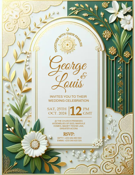 Elegant Modern Wedding Invitation Template | PosterMyWall