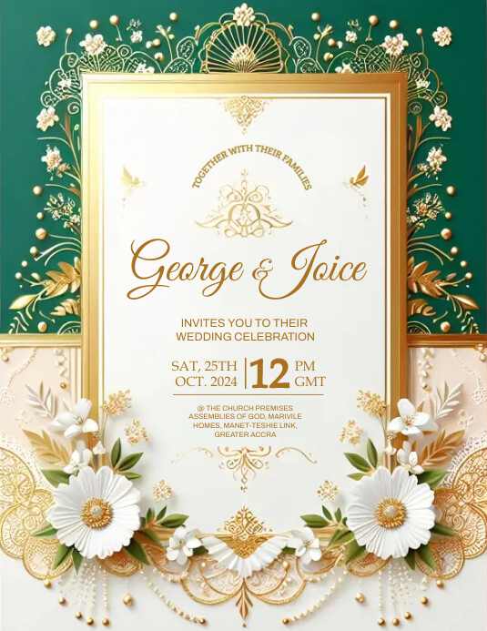 Elegant Modern Wedding Invitation Template | PosterMyWall