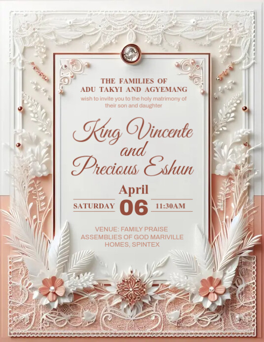 Elegant Modern Wedding Invitation Template | PosterMyWall