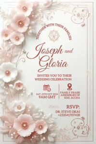 Elegant Modern Wedding Invitation Poster Template | PosterMyWall