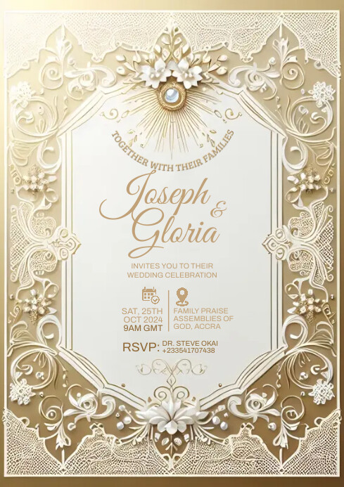 Elegant Modern Wedding Invitation Template | PosterMyWall