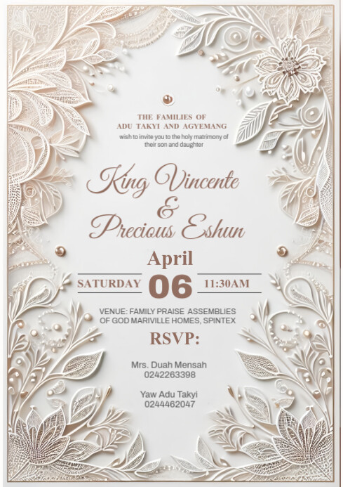 Elegant Modern Wedding Invitation Template | PosterMyWall