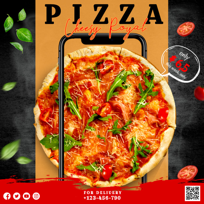 Copy of Elegant New Pizza Promo Insta Post | PosterMyWall