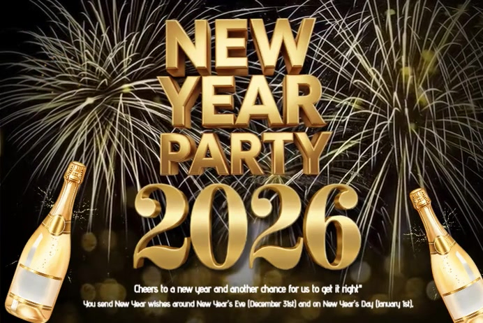 Elegant New Year Party Template | PosterMyWall