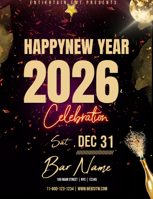 Elegant NYE Template | PosterMyWall