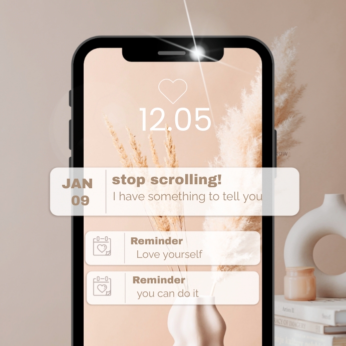 Copy of Elegant phone notification reminder and motiv | PosterMyWall