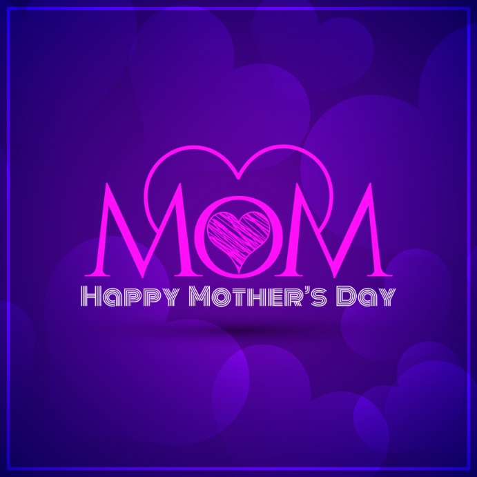 Elegant purple mother's day design Template | PosterMyWall