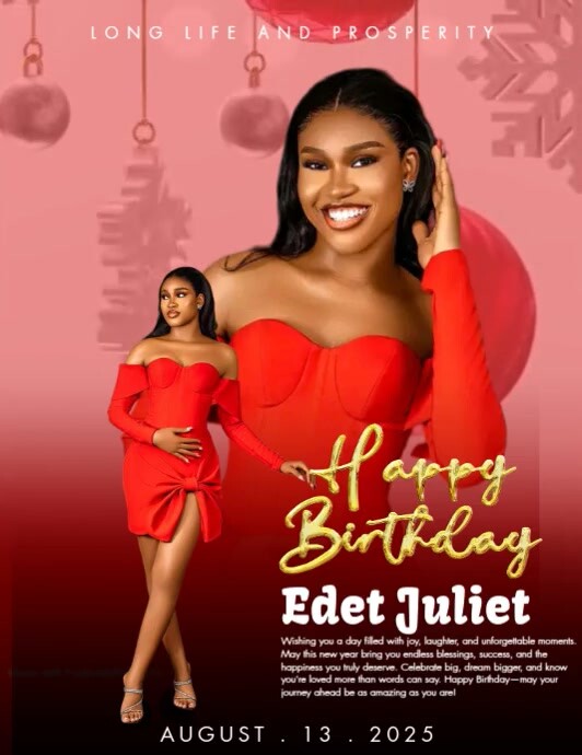 Elegant red birthday flyer Template | PosterMyWall