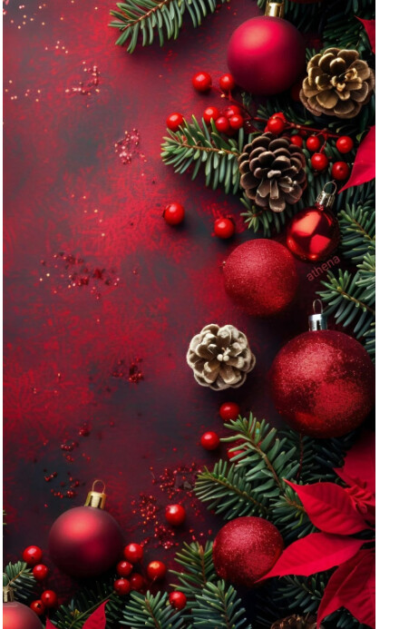 Copy of Elegant Red Christmas Arrangement | PosterMyWall