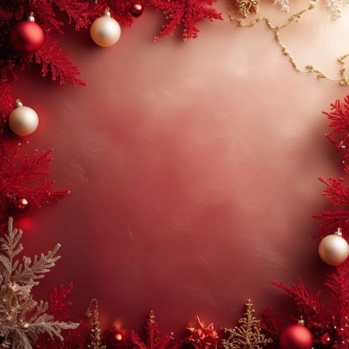 Elegant Red Christmas Border Template | PosterMyWall