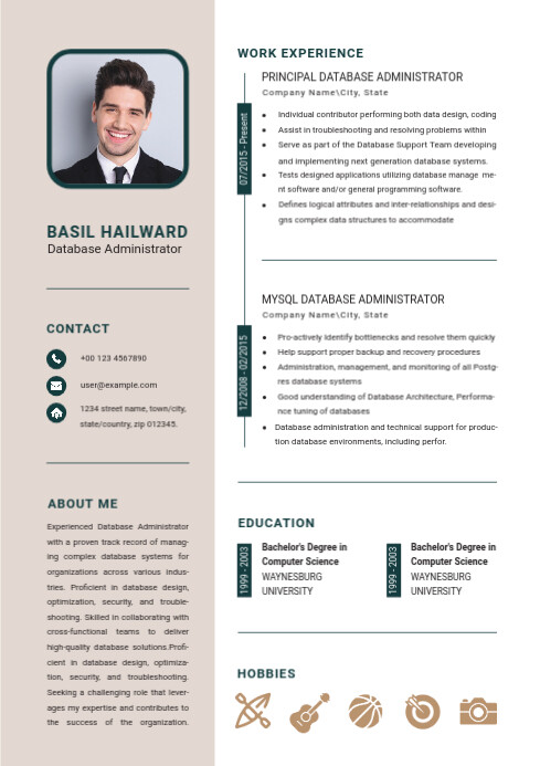 Plantilla de Elegant Resume Template | PosterMyWall