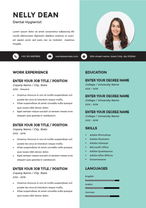Elegant Resume Template | PosterMyWall