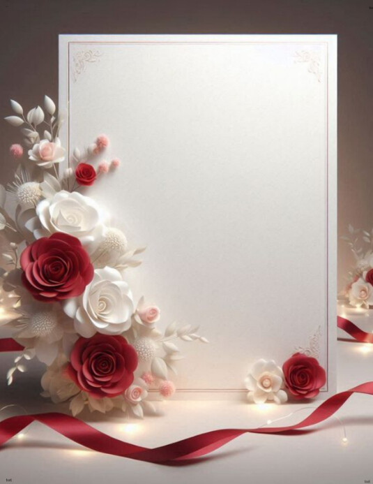 Elegant Rose Floral Wedding Frame Template | PosterMyWall