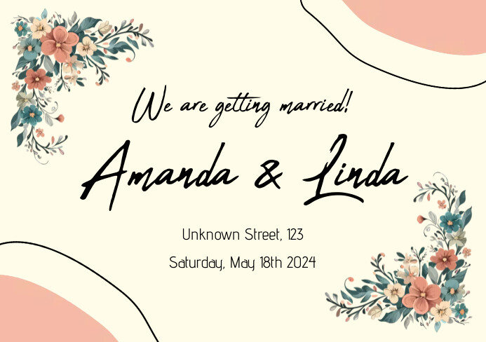 Elegant Simple Wedding Invitation Template | PosterMyWall