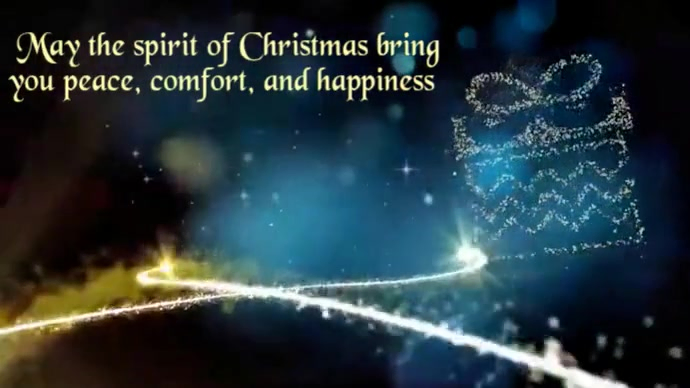 Elegant Sparkling Christmas Tree Greeting Template Merry Christmas ...