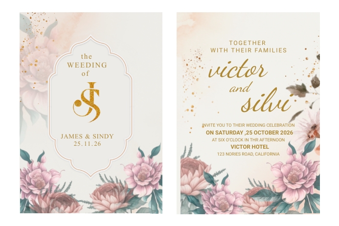 Plantilla de Elegant Wedding Invitation | PosterMyWall