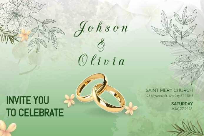 Elegant wedding poster template | PosterMyWall