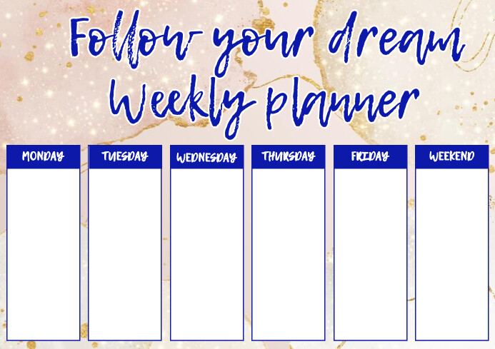 Elegant weekly planner design template | PosterMyWall