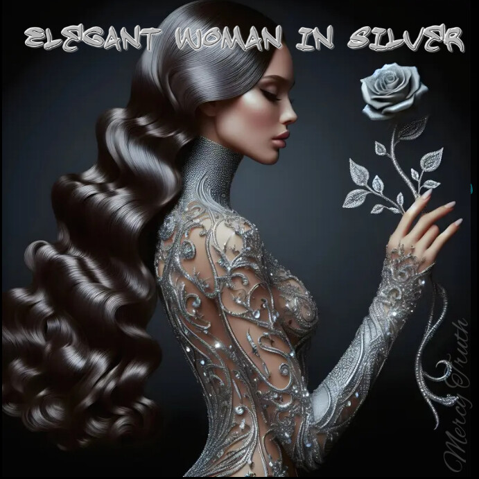 Elegant Woman in Silver Template | PosterMyWall