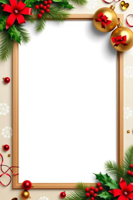 Elegant wooden Christmas frame Template | PosterMyWall