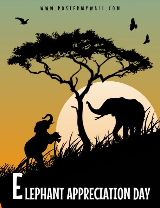 Elephant Appriciation Day Template | PosterMyWall