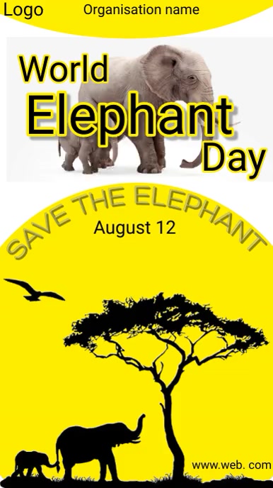 Elephant day Template | PosterMyWall