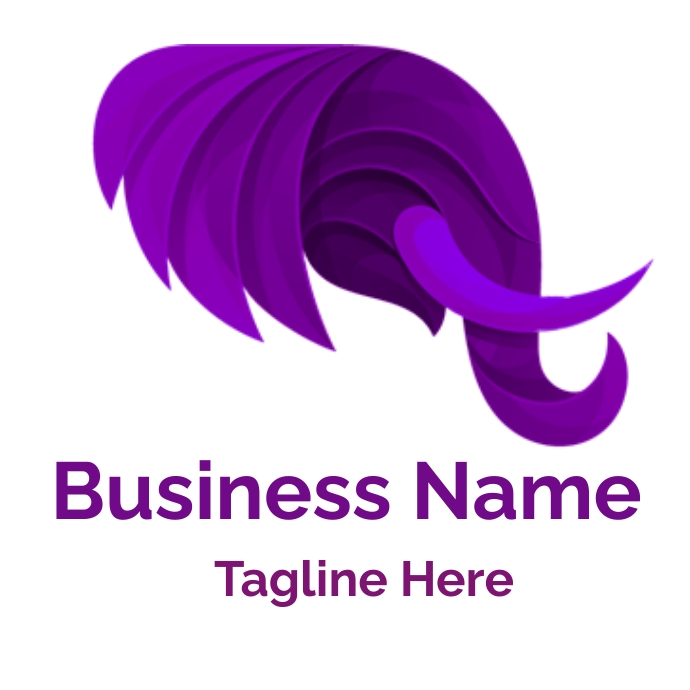 Elephant gradient logo Template | PosterMyWall