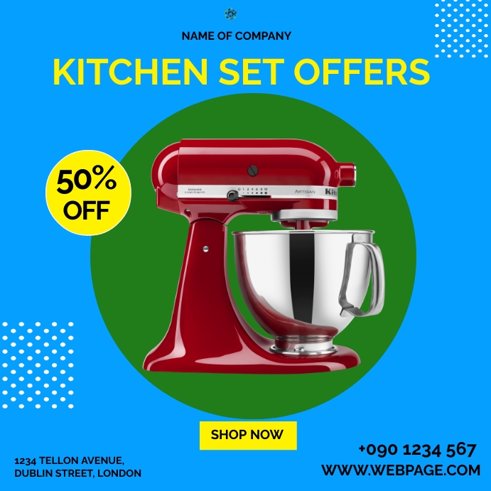 KITCHEN MIXER FLYERS Template | PosterMyWall