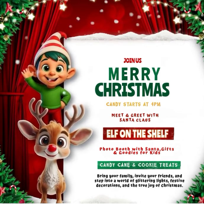 Elf On The Shelf Instagram Post Templat | PosterMyWall