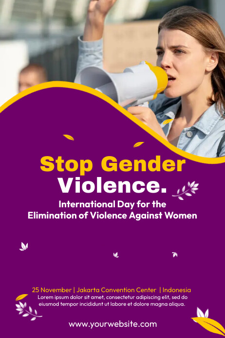 Elimination of violence against women poster Template | PosterMyWall