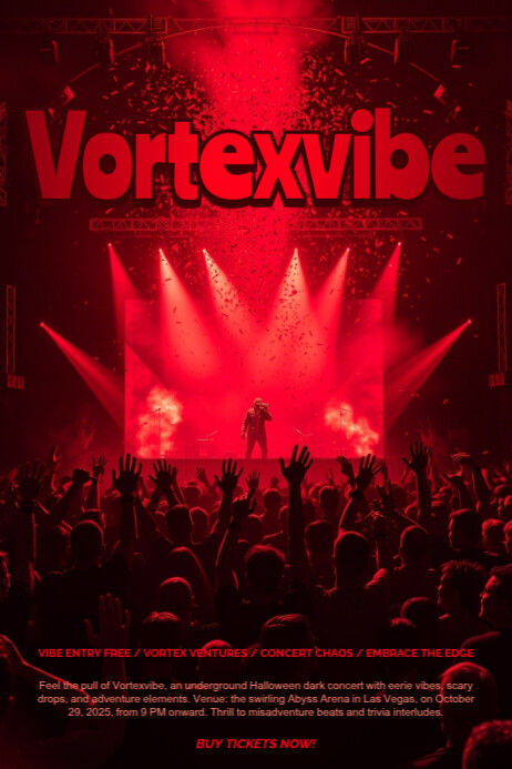 Elite Eerie Dark Concert Underground Halloween Scary Poster Design ...