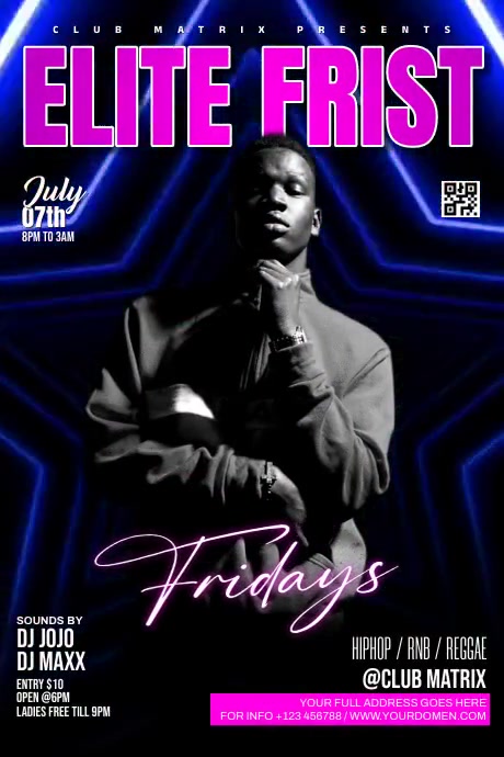 Elite Frist friday Template | PosterMyWall