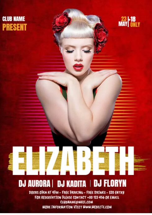 Elizabeth Party ads Template | PosterMyWall