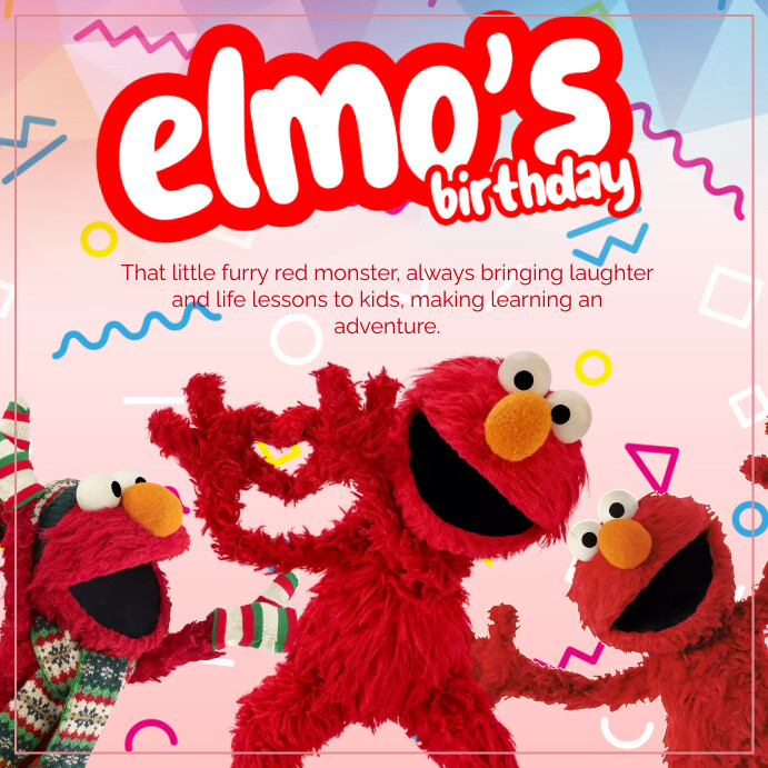 Elmo Happy Birthday Banner