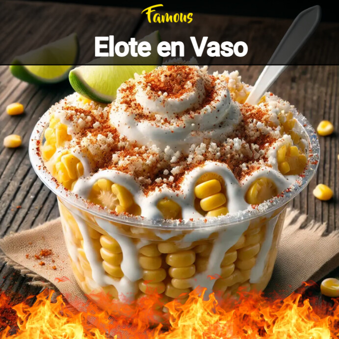Elote en Vaso Street Corn Mexico Instagram El Template | PosterMyWall